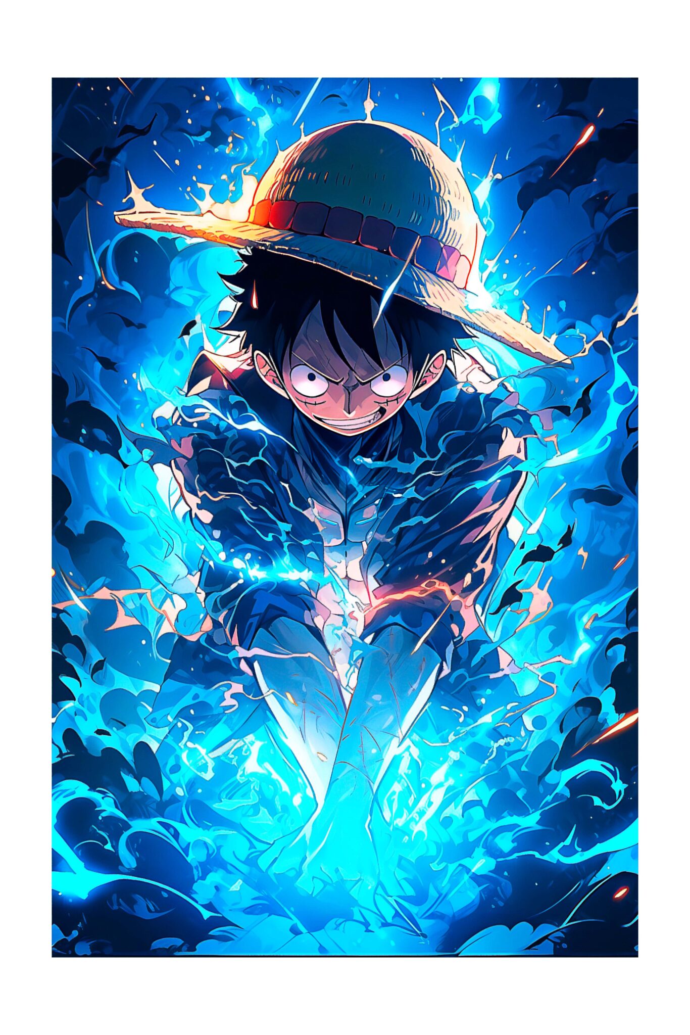 Luffy Blue Lightning - Printoma.lt - Amžini paveikslai ant metalo
